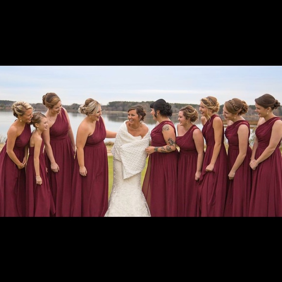 Dresses | Maroon Bridal Dress | Poshmark
